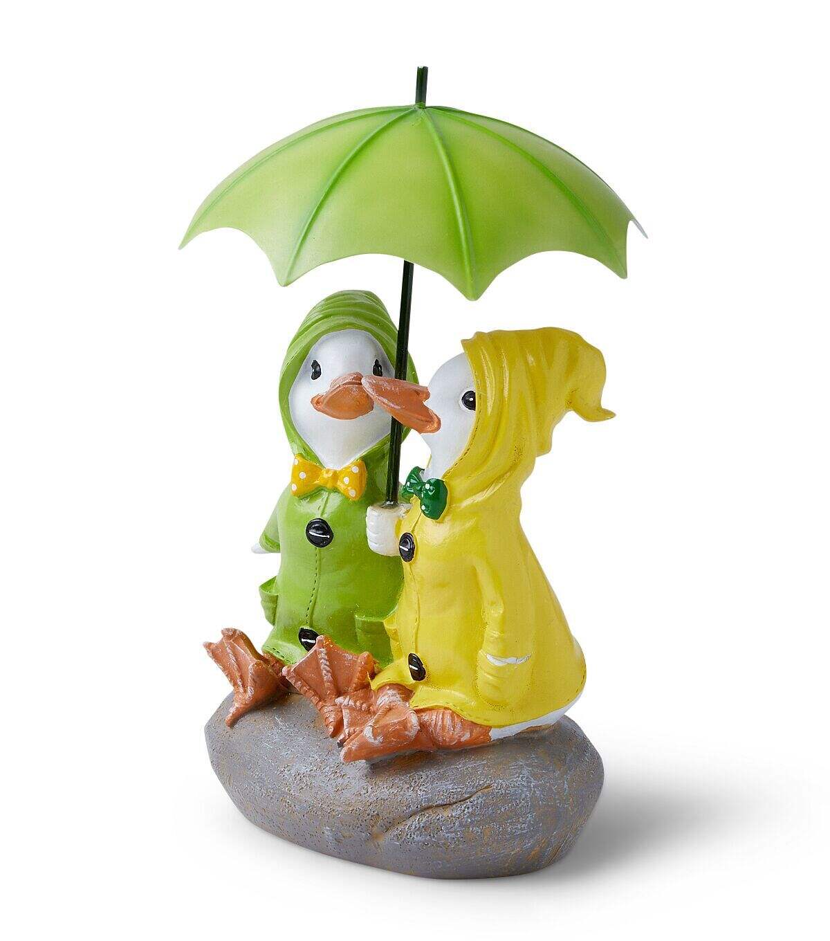 11" Spring Ducks Under Umbrella Outdoor Garden Statue by Place & Time ...